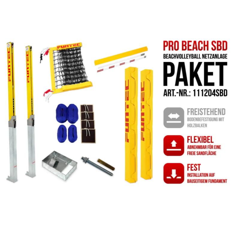 Rannavõrkpallikomplekt Funtec Beach PRO SBD - Court.ee